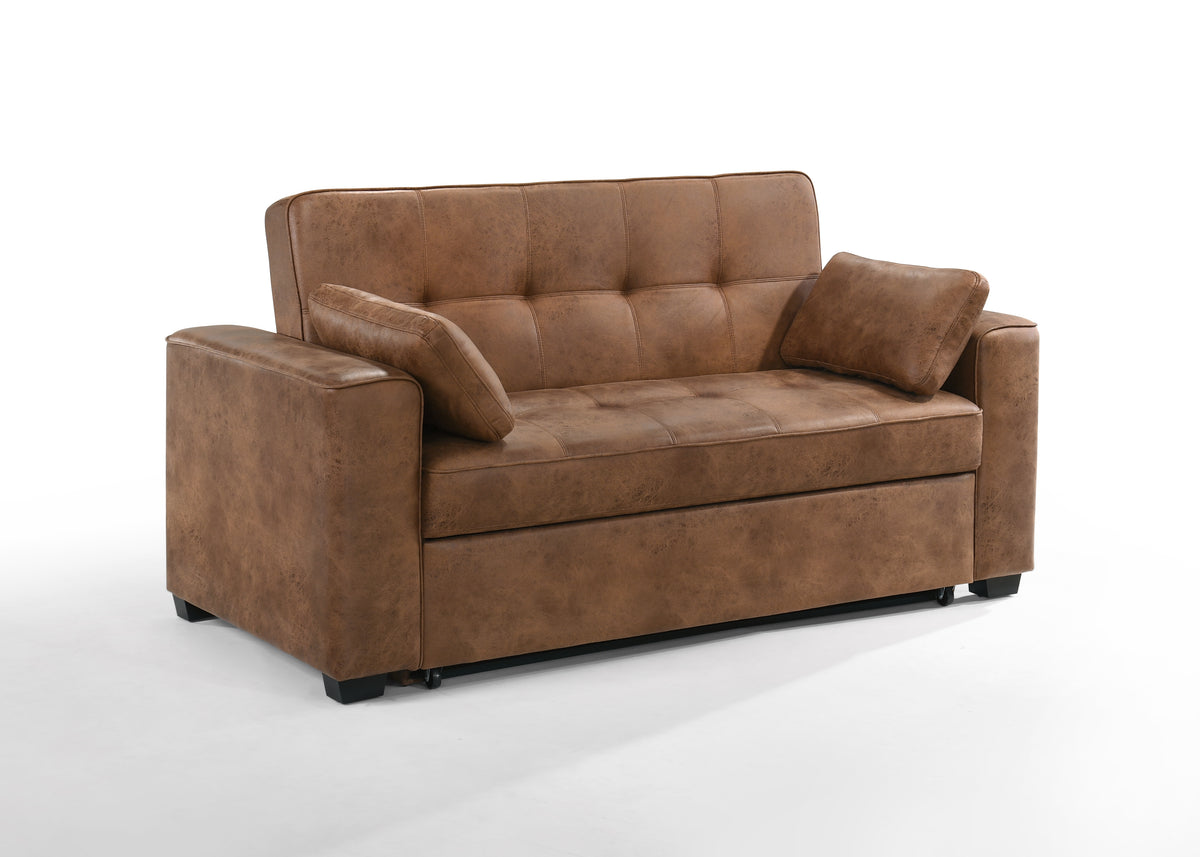 Night and Day - Brooklyn Queen/Full/Twin Sleeper Sofa in Cognac, Stone ...