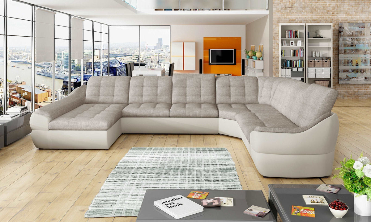 Maxima House - Infinity XL Full XL U-Shaped Sectional Sleeper with Sto ...